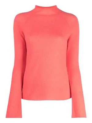FORTE_FORTE Mock Neck Jumper - Red