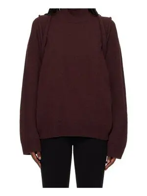 Issey Miyake Wool Turtleneck Sweater - Black