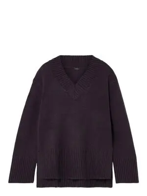 JOSEPH Long-sleeved Knitted Sweater - Black