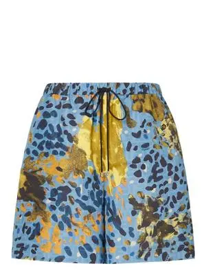 Fendi All-over Falena Dots Print Drawstring Shorts - Multi-color