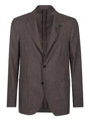 LARDINI Two-button Slim Blazer - Black