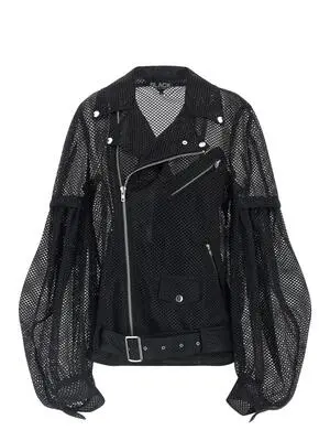 Comme Des Garçons Balloon Sleeve Mesh Jacket - Black