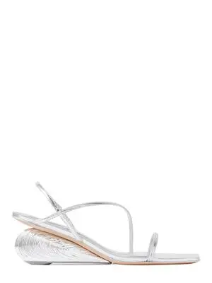 Simkhai Bridget 75mm Shell-motif Sandals - Silver