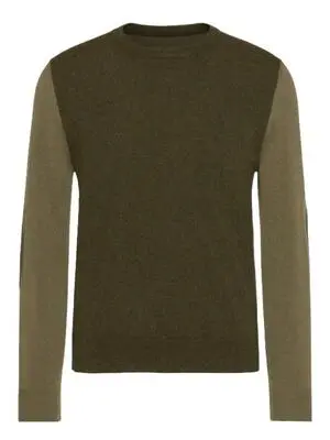MAISON MARGIELA Two-tone Knitted Jumper With Contrast Elbow Patches - Invalid