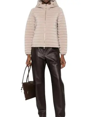 MOORER Long-sleeved Quilted Jacket With Hood - Black