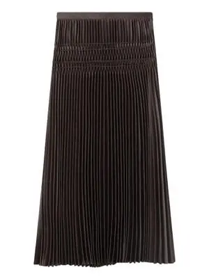 JOSEPH Pleated Maxi Skirt - Brown