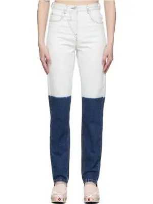 PUSHBUTTON Belt Loop Jeans - White