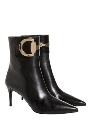 GUCCI Gucci Ankle Boots With Side Zip And Gold Tone Hardware