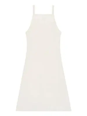 COURREGES Courreges Sleeveless A-Line Mini Dress With Embroidered Logo Light Bone
