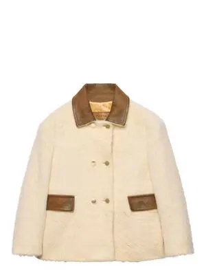 Prada Prada Double-Breasted Aspen Jacket Ivory