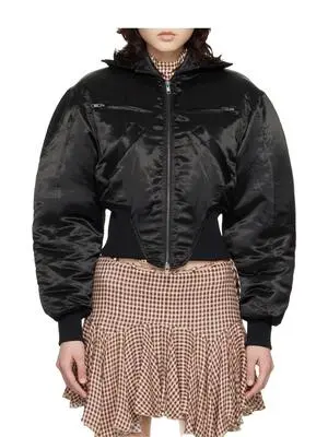 KNWLS Padded Bomber Jacket - Black