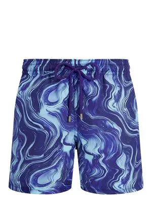 Vilebrequin Marbled Print Swim Shorts - Blue