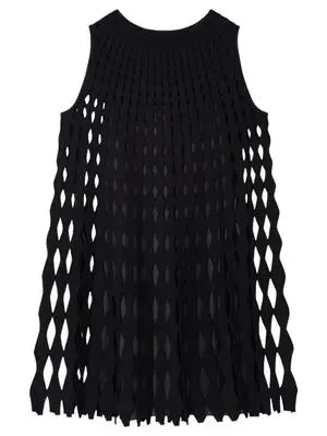 Emporio Armani Cut-out Sleeveless Mini Dress - Grey