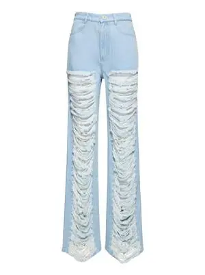 DION LEE Distressed Denim Trousers - Blue
