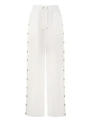 Zimmermann Side-button Drawstring Trousers - Ivory