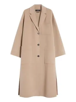 Max Mara Button Fastening Parka Coat - Camel
