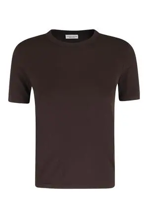 ROBERTO COLLINA Fine-knit T-shirt - Moro
