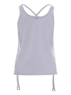 Patrizia Pepe Sleeveless Round Neck Top - Sky Gray