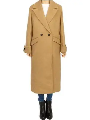 ALLSAINTS Long-sleeved Double-breasted Coat - No