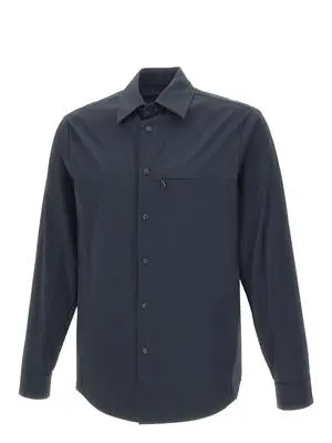 Aspesi Snap Button Poplin Shirt - Black
