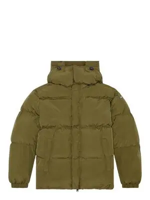DIESEL® Hooded Zip-up Padded Jacket - Green