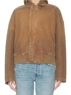 SLVRLAKE Long Sleeve Collared Jacket - Brown