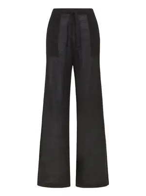 P.a.r.o.s.h Wide-leg Drawstring Trousers - Black