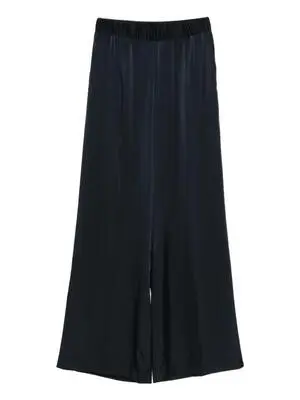 P.a.r.o.s.h Wide Leg Palazzo Pants With Elastic Waistband - Black