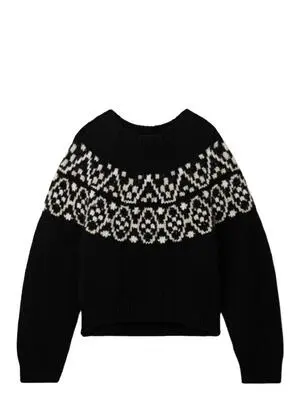 NILI LOTAN Nili Lotan Chrissy Fair Isle Jacquard-Knit Sweater