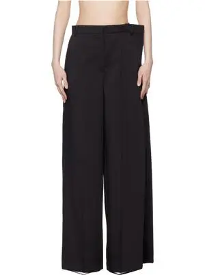 PUSHBUTTON PushButton Side-Folded Wide-Leg Casual Pants
