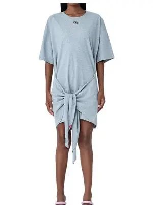 DIESEL® D-eivor Dress With Self-tie Detail - Light Grey