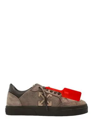 Off-White Logo Patch Perforated Lace-up Sneakers - Black