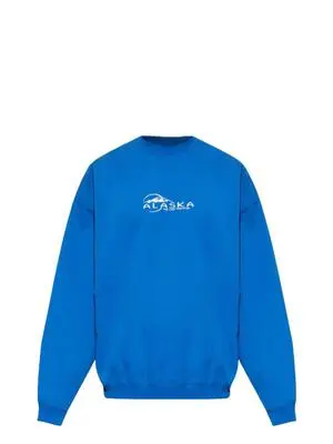 Vetements Slogan-embroidered Sweatshirt - Blue