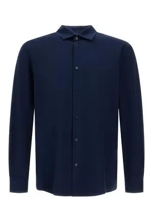 Herno Superfine Stretch Shirt - Blue