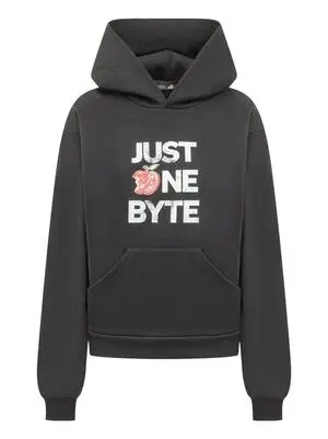 Coperni Just One Byte" Printed Hoodie - Black
