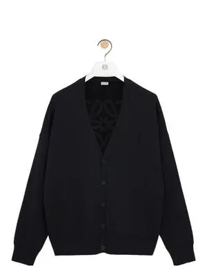 Loewe V-neck Knitted Cardigan - Black