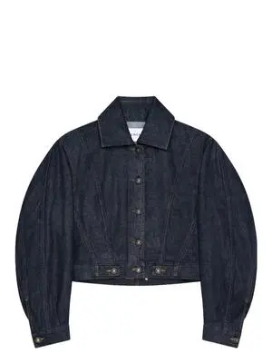 Givenchy Collared Button-up Denim Jacket - Dark Blue
