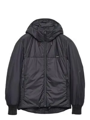 Prada Logo-patch Zipped Jacket - Asphalt Ash