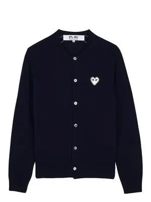 Comme Des Garçons Long Sleeve Knitwear With Button Closure - Navy Blue