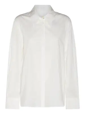 KHAITE Khaite Minta Curved Hem Shirt