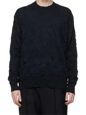 Comme Des Garçons Pleated Knitwear - Deep Navy Blue