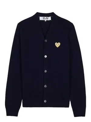 Comme Des Garçons Long-sleeved Knitwear - Navy Blue