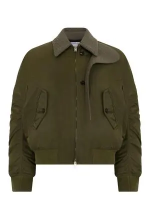 Bottega Veneta Intrecciato Collar Bomber Jacket - No