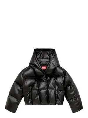 DIESEL® W-illey Hooded Puffer Jacket - Black