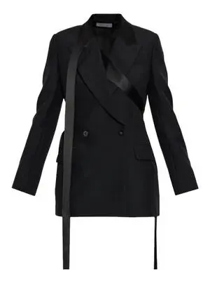 Alexander McQueen Double-breasted Blazer With Strap Detail - Black