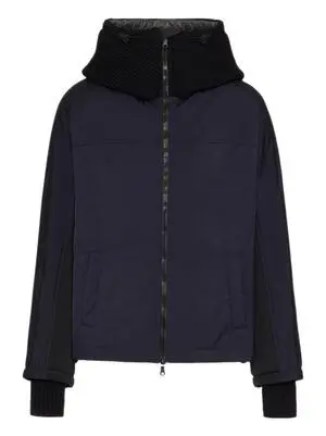 Valentino Garavani Contrast Hooded Jacket - Black