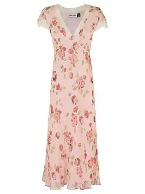 Rixo RIXO Printed Clarice Maxi Dress Pink