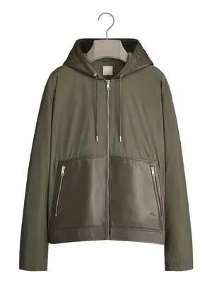 Dior Long-sleeved Hooded Zip-up Jacket - Khaki