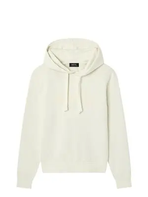 A.p.c. Drawstring Hooded Sweatshirt - White