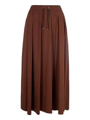Herno Drawstring Waistband Midi Skirt - Red
